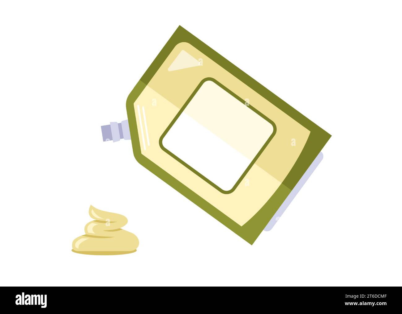 package with mayonnaise on a white background. flat vector illustration ...