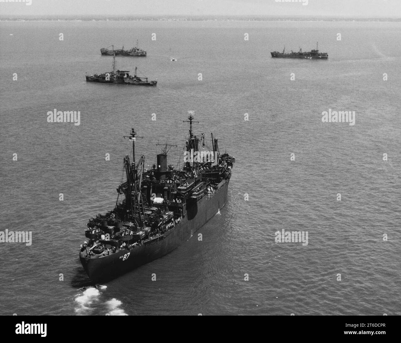 USS Duplin (AKA-87) underway on 11 June 1945 Stock Photo - Alamy