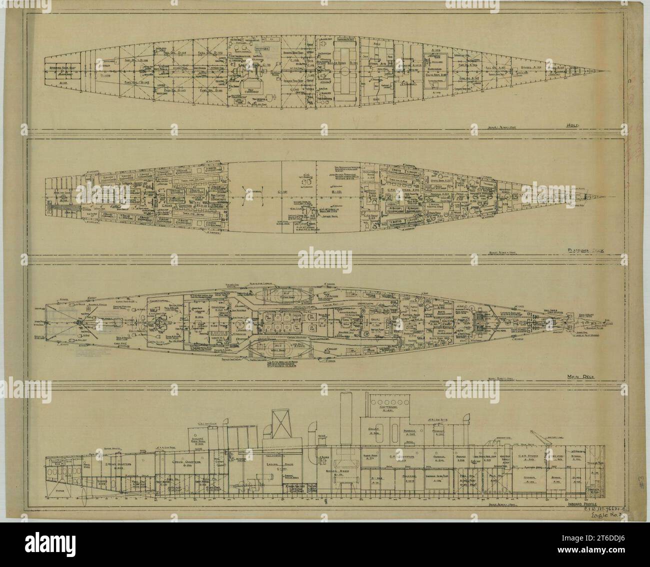 USS Eagle 3 (PE-3)- Booklet of General Plans - Hold - Platform Deck ...