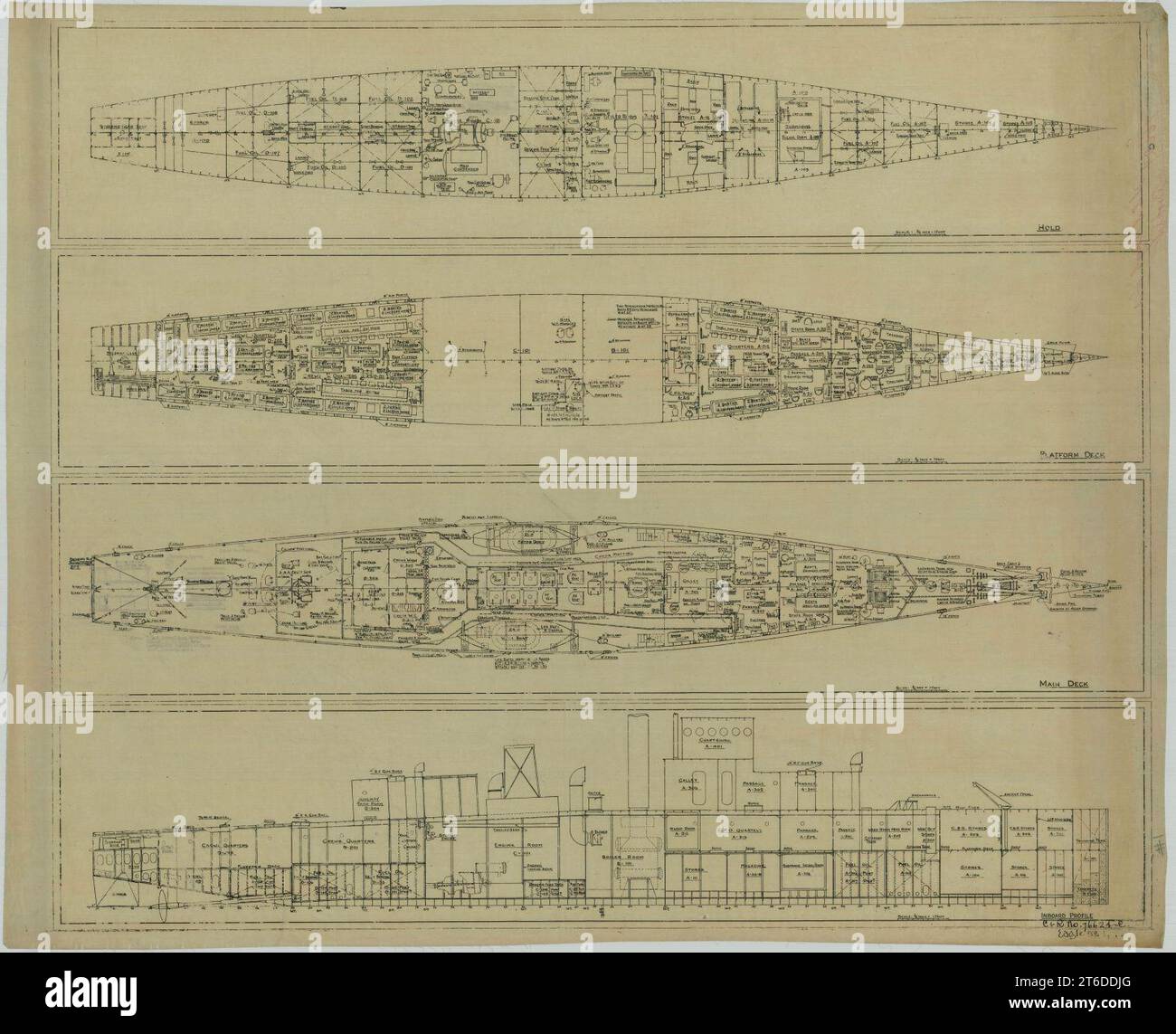 USS Eagle 1 (PE-1)- Booklet of General Plans - Hold - Platform Deck ...
