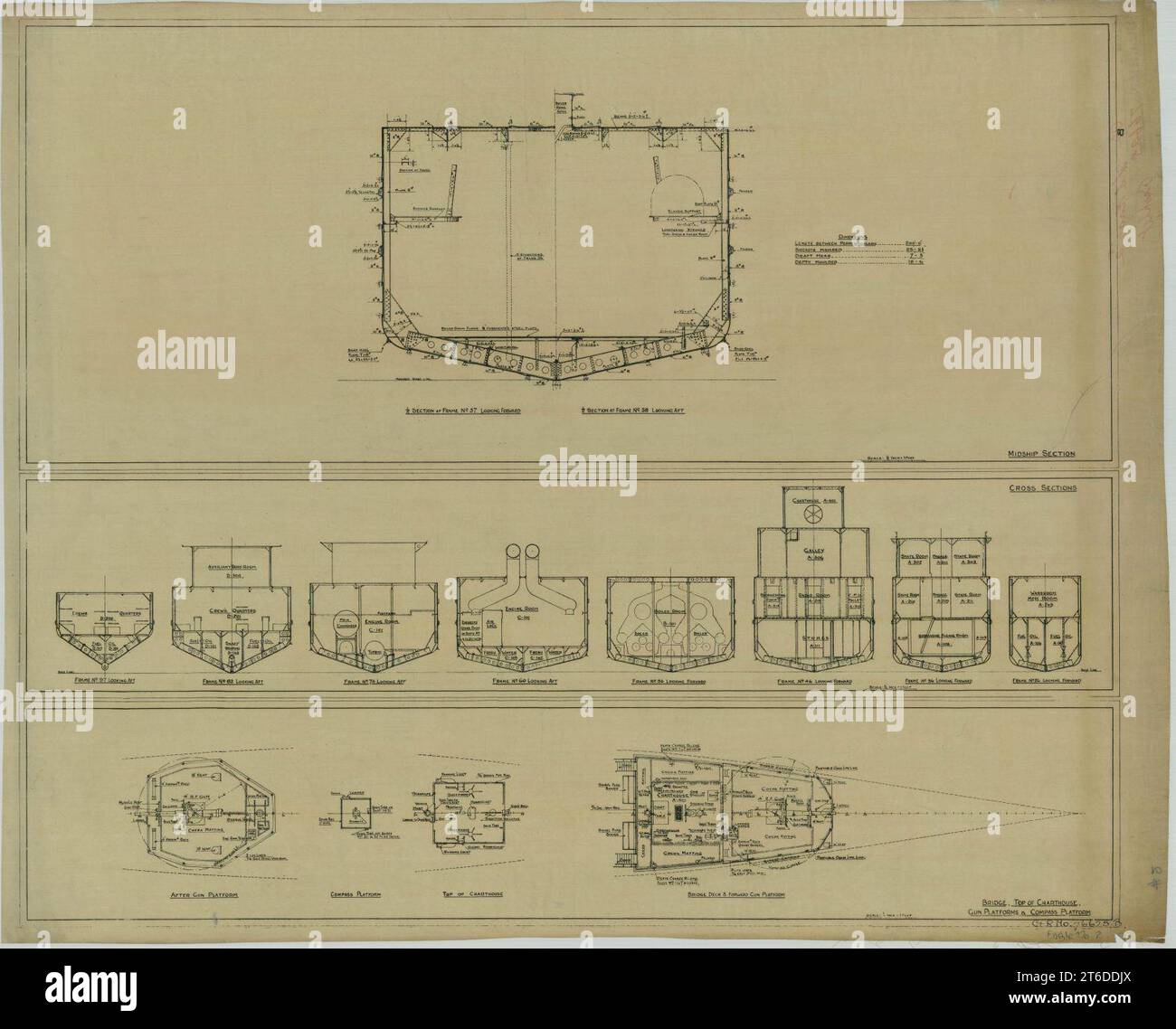 USS Eagle 2 (PE-2)- Booklet of General Plans - Midship Section - Cross ...