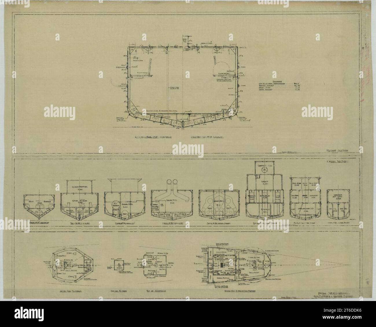 USS Eagle 1 (PE-1)- Booklet of General Plans - Midship Section - Cross ...