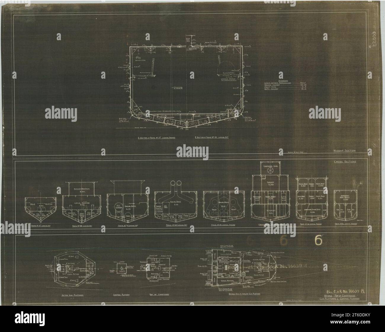 USS Eagle 6 (PE-6)- Booklet of General Plans - Midship Section - Cross ...