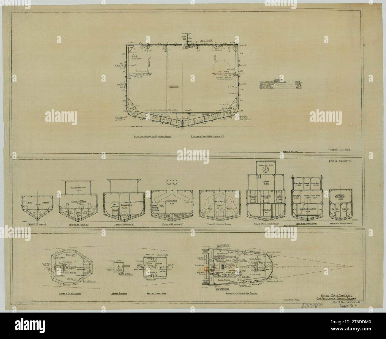 USS Eagle 6 (PE-6)- Booklet of General Plans - Midship Section - Cross ...