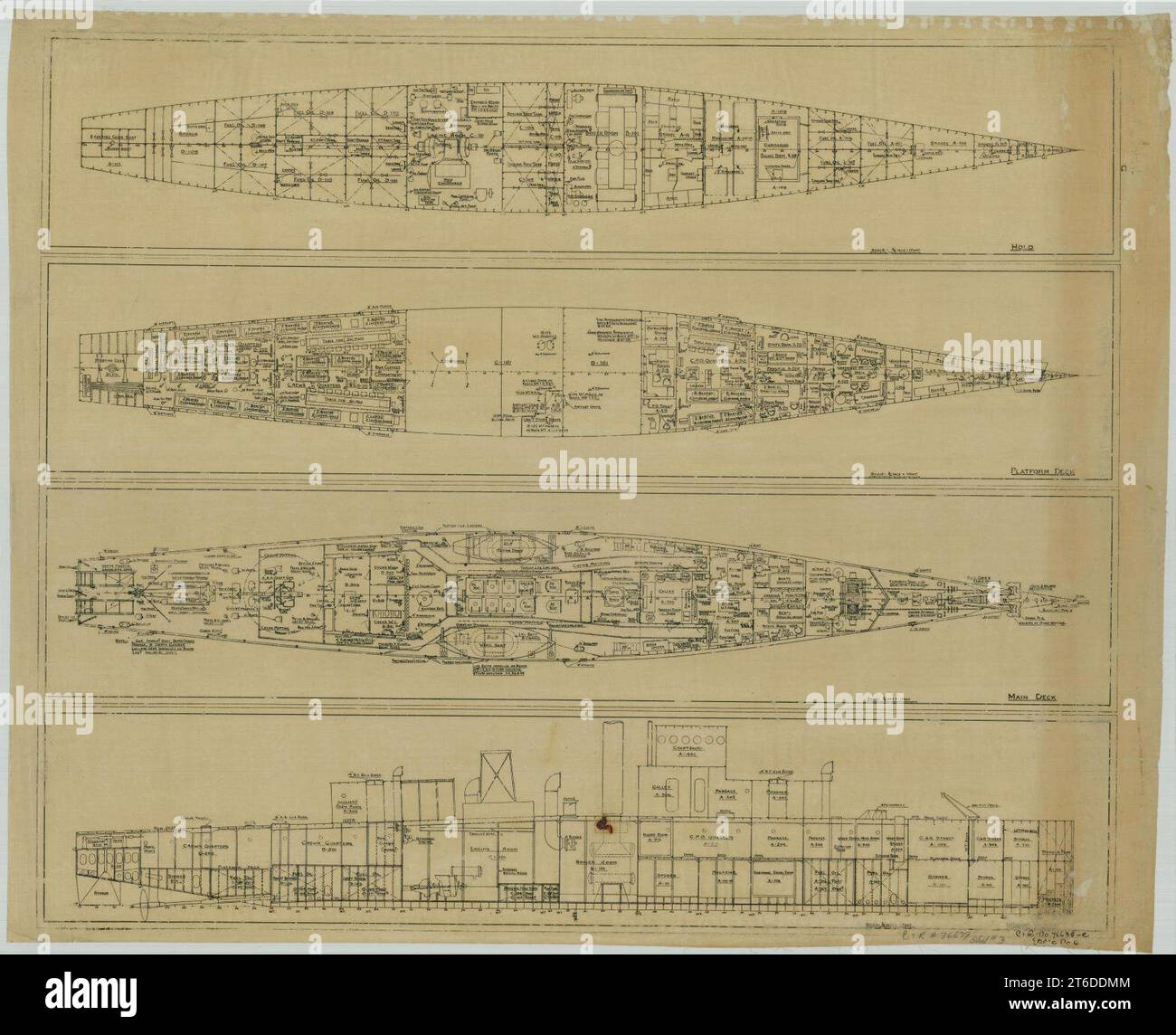 USS Eagle 6 (PE-6)- Booklet of General Plans - Hold - Platform Deck ...
