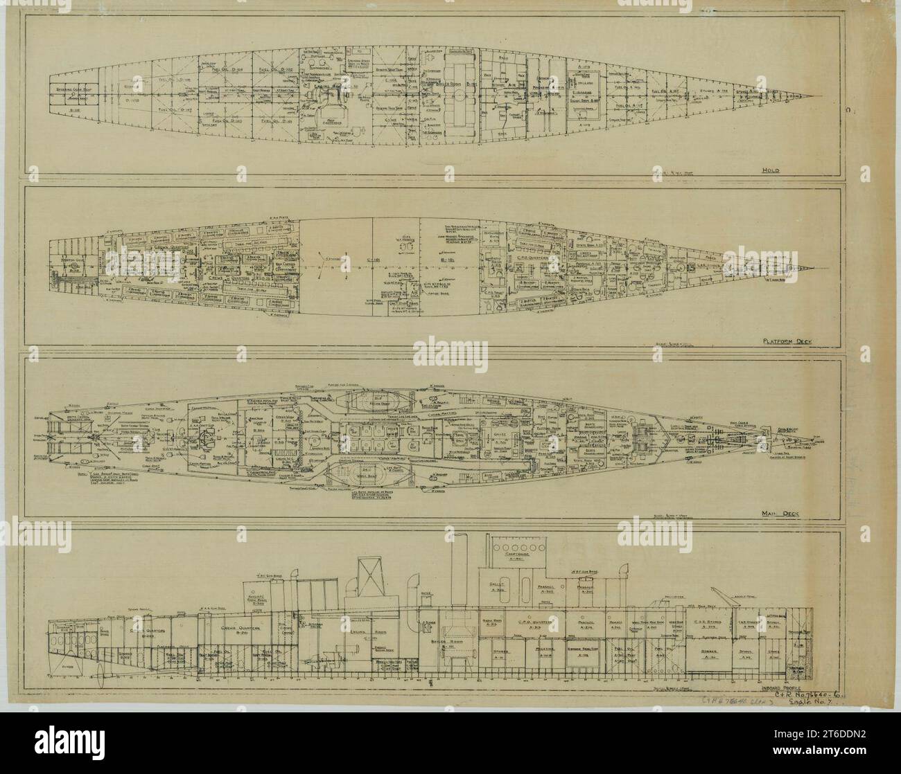 USS Eagle 7 (PE-7)- Booklet of General Plans - Hold - Platform Deck ...