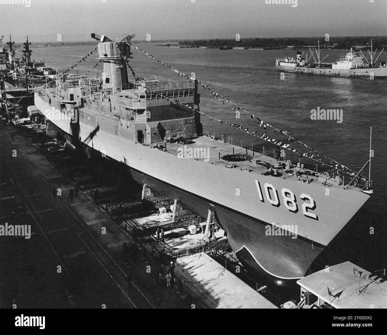 USS Elmer Montgomery (DE-1082) at Avondale Shipyard in 1970 Stock Photo ...