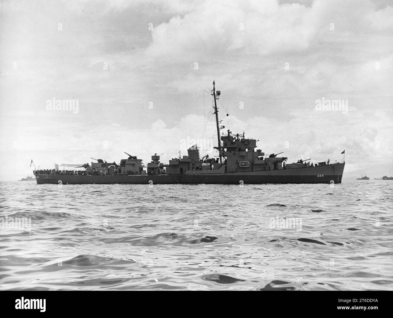 USS Elden (DE-264) at anchor, circa in 1945 Stock Photo - Alamy