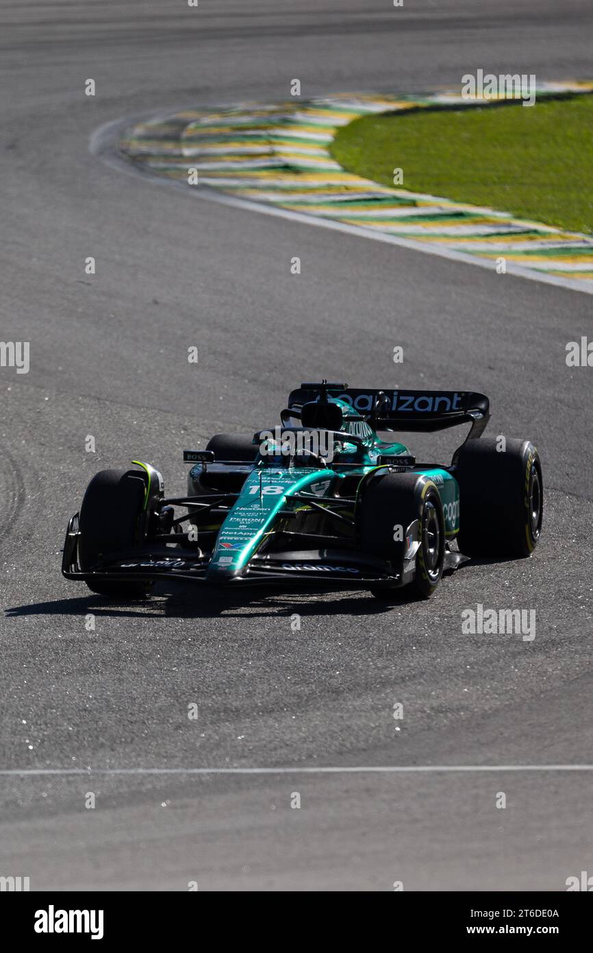 LANCE STROLL of ASTON MARTIN ARAMCO COGNIZANT F1 TEAM driving on track ...