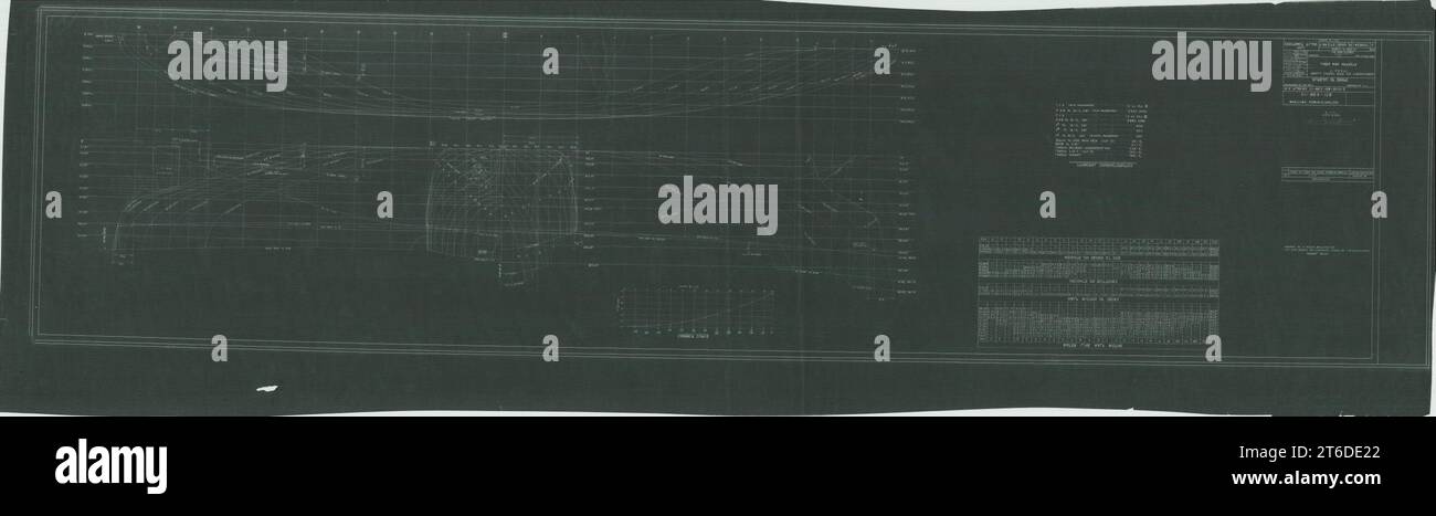 USS Eltanin (T-AK-270)- Lines and Offsets Stock Photo - Alamy