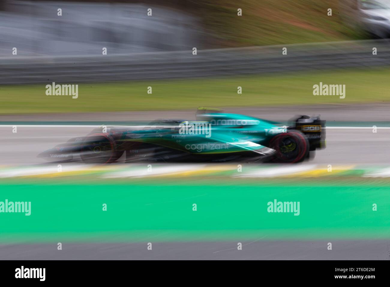 FERNANDO ALONSO of ASTON MARTIN ARAMCO COGNIZANT F1 TEAM driving on ...