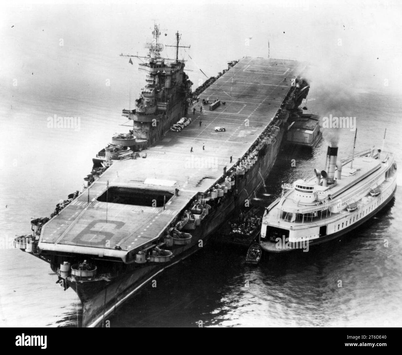 Uss Enterprise Cv 6 Anchored Off Puget Sound Navy Yard In June 1945