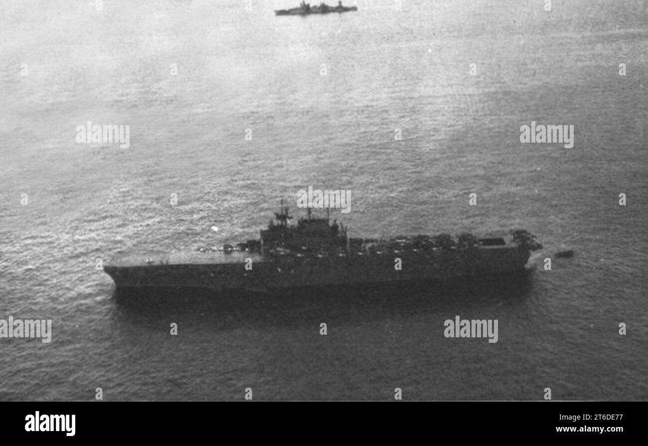 USS Enterprise (CV-6) at anchor, circa in 1944 Stock Photo - Alamy