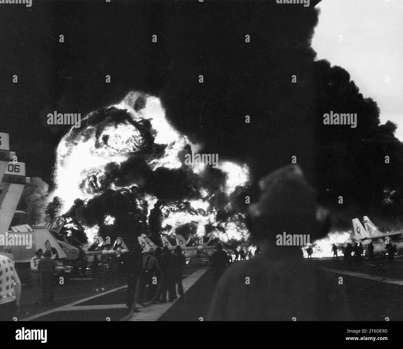 USS Enterprise (CVAN-65) fire 1969 explosions3 Stock Photo - Alamy