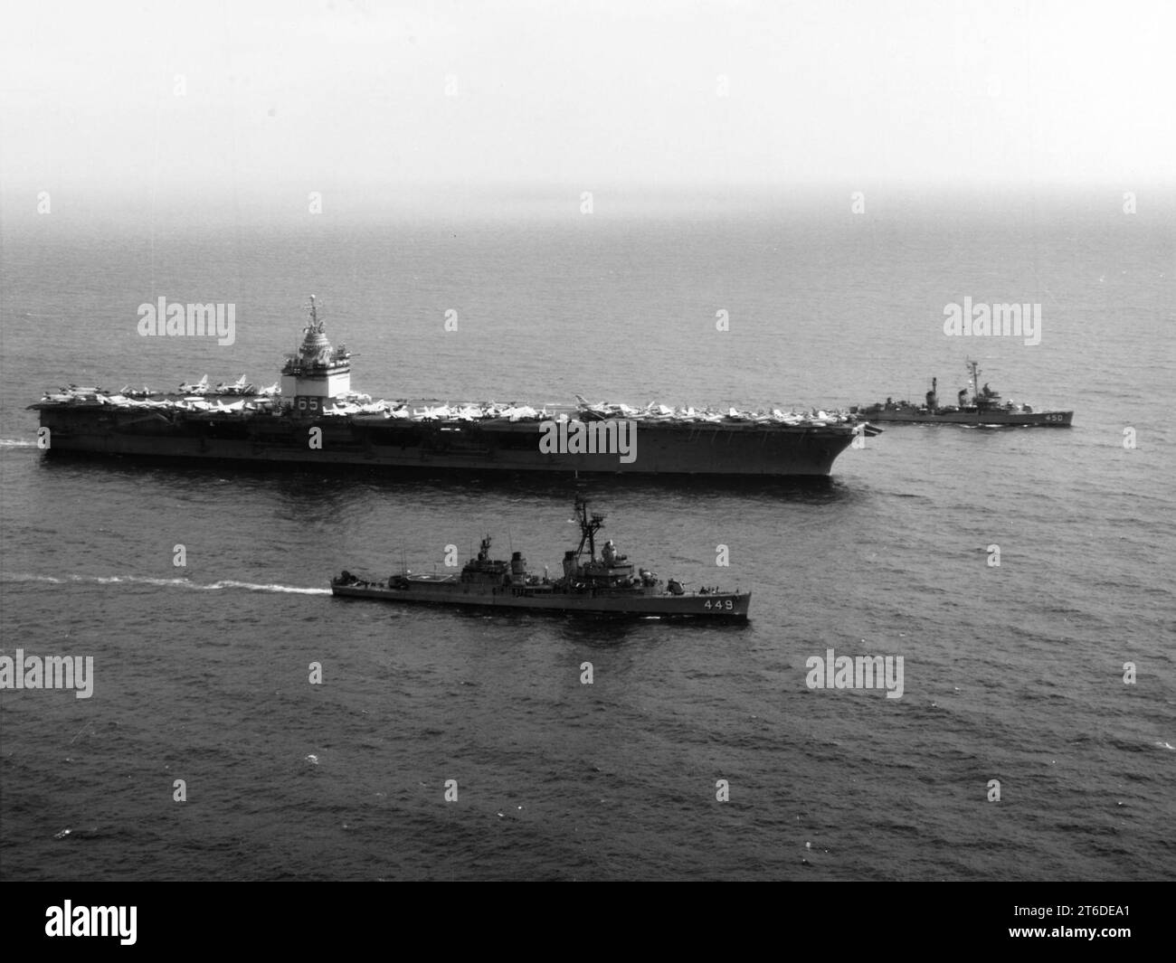 USS Enterprise (CVAN-65) underway in the Gulf of Tonkin with USS ...