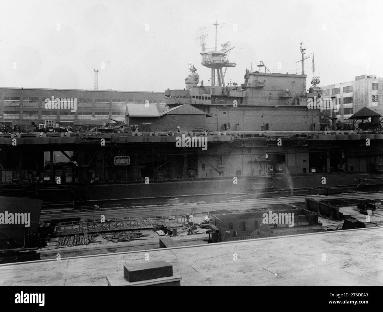USS Enterprise (CV-6), port amidships, at the Puget Sound Naval ...