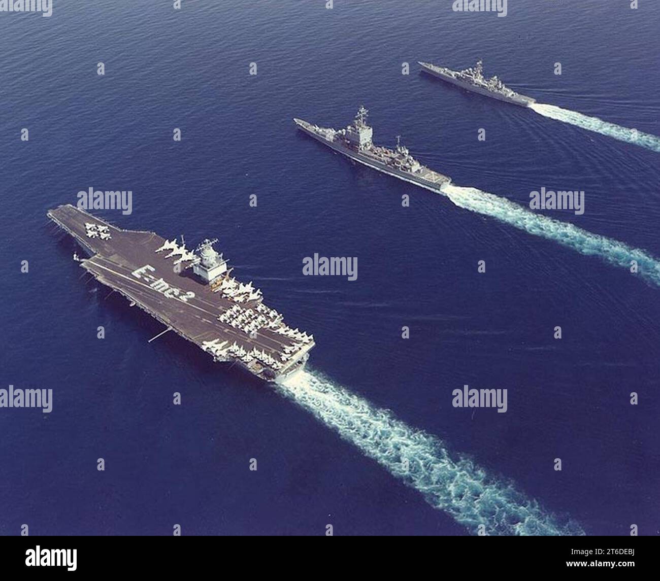 USS Enterprise (CVAN-65), USS Long Beach (CGN-9) and USS Bainbridge ...