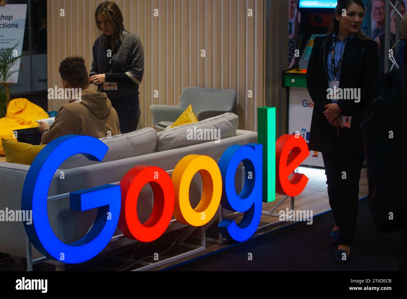 Bucharest, Romania. 9th Nov, 2023: Google stand at GoTech World, the ...