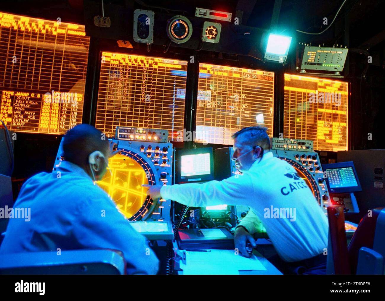 USS Enterprise (CVN-65), Carrier Air Traffic Control Center Stock Photo ...