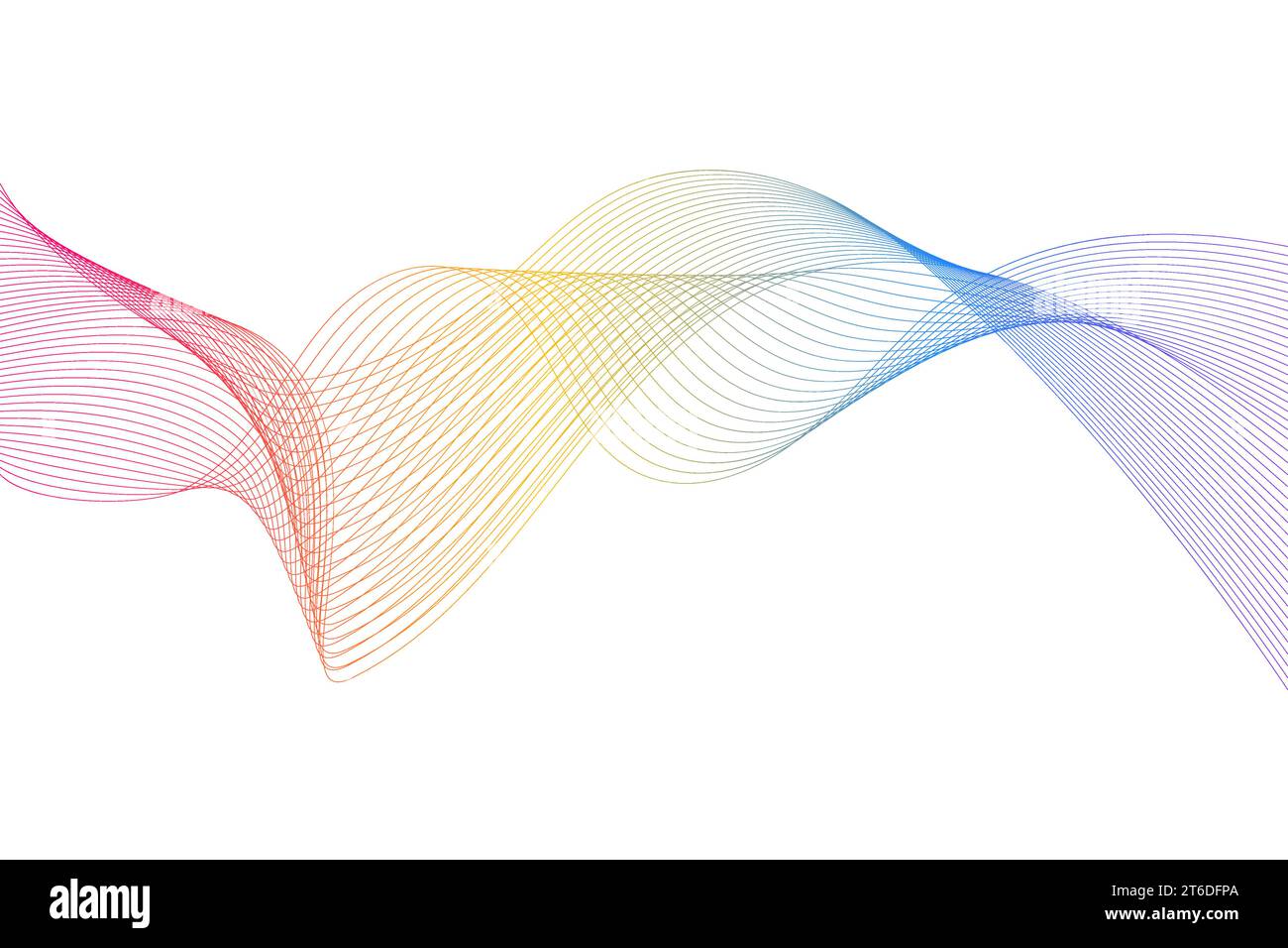 abstract flow wave lines background. Futuristic technology and science ...