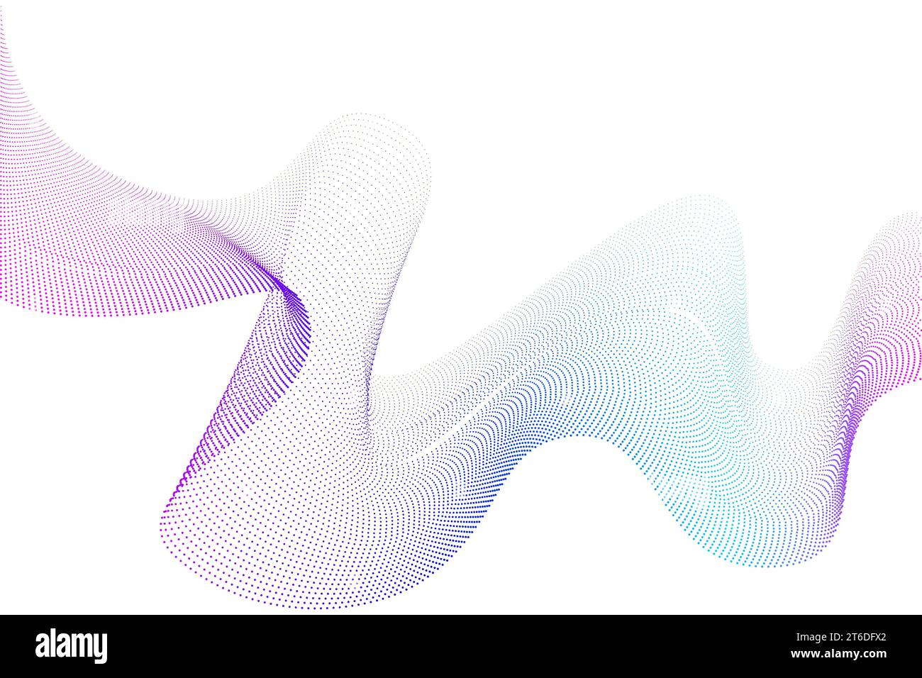 Abstract flow wave dots particles background. Futuristic technology and ...