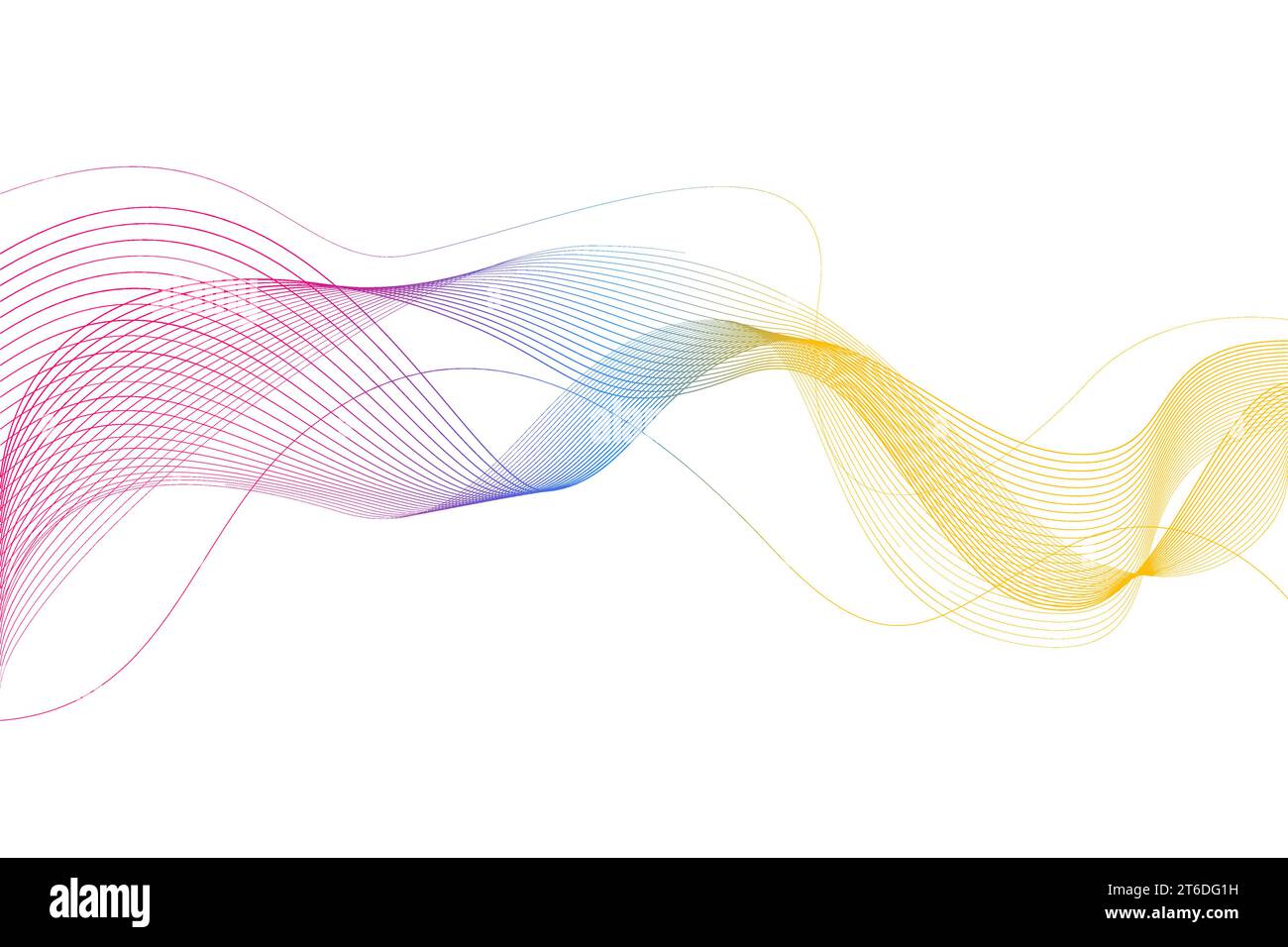 abstract flow wave lines background. Futuristic technology and science ...