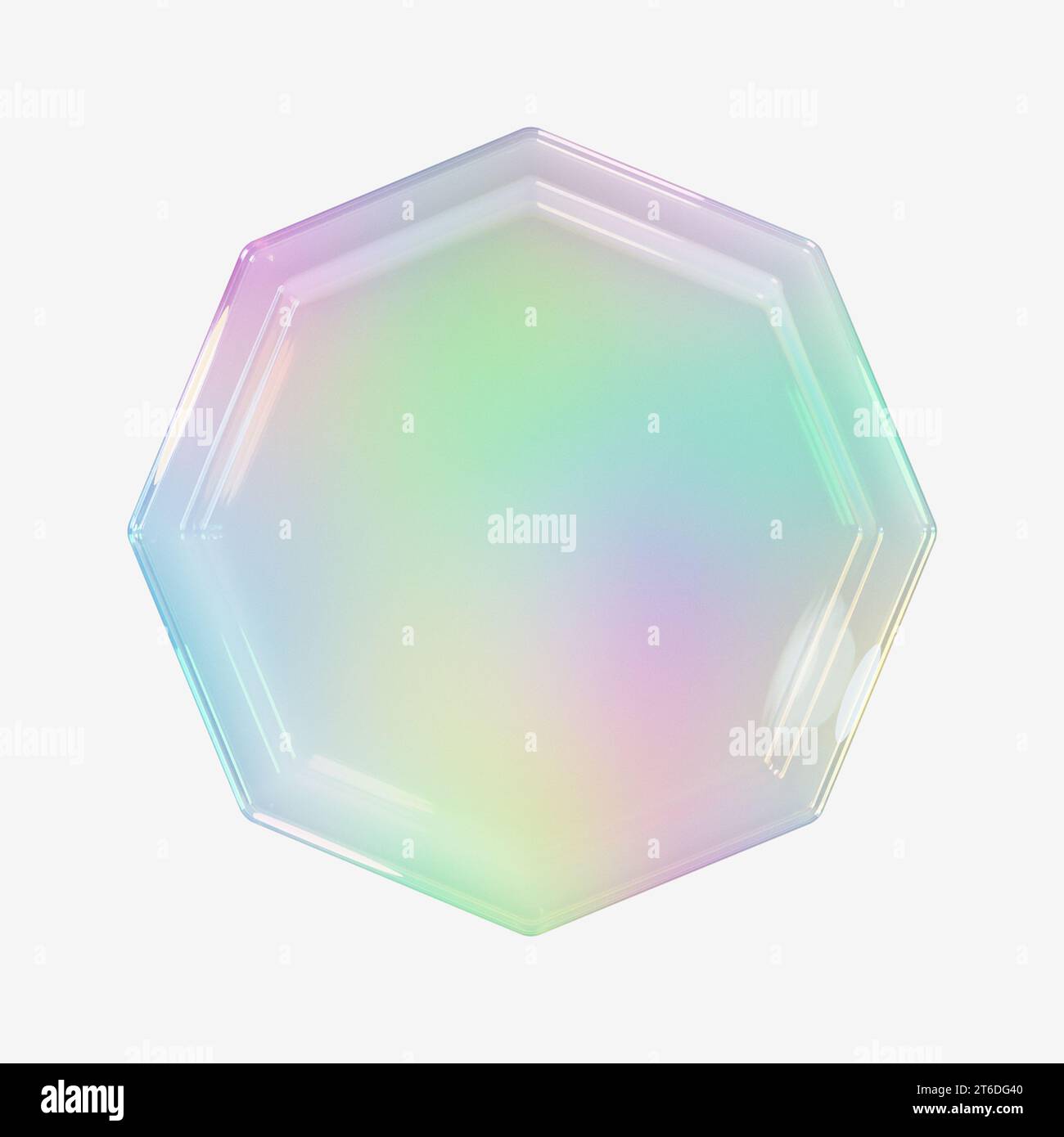 transparent crystal octagonal frame 3d object graphic Stock Photo - Alamy
