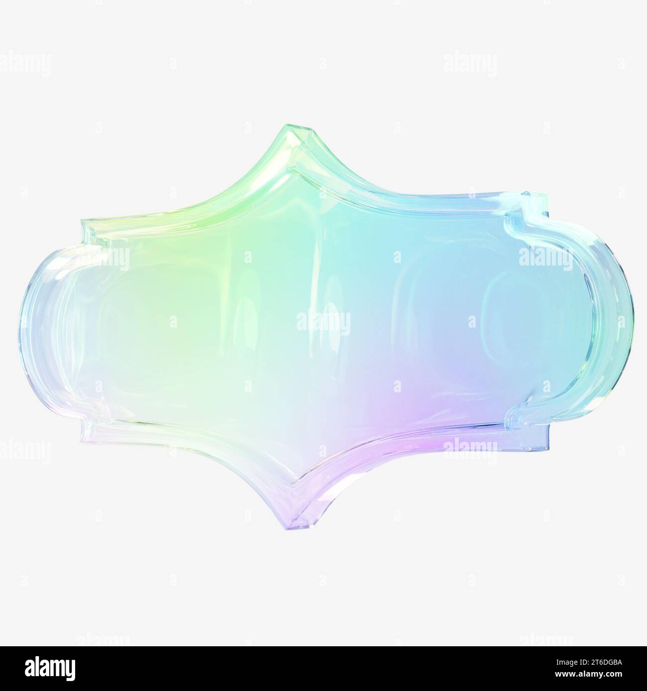 transparent crystal label frame 3d object graphic Stock Photo - Alamy