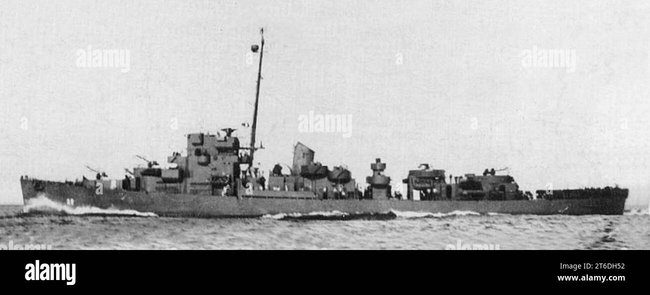 USS Fleming (DE-32) underway at sea, circa in 1944 Stock Photo - Alamy