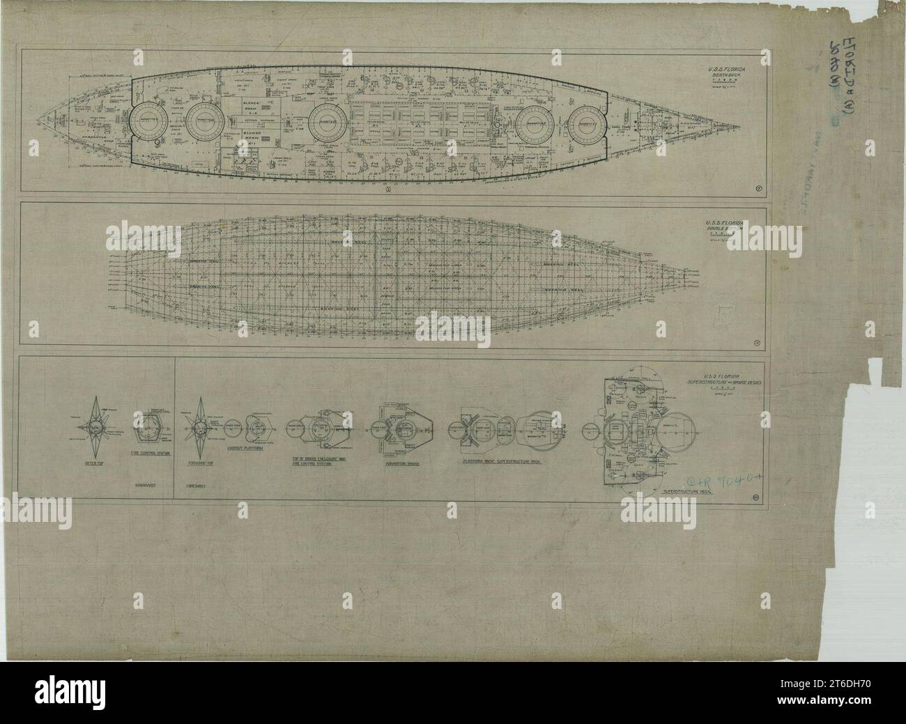 USS Florida (BB-30)- Booklet of General Plans - Berth Deck - Double ...