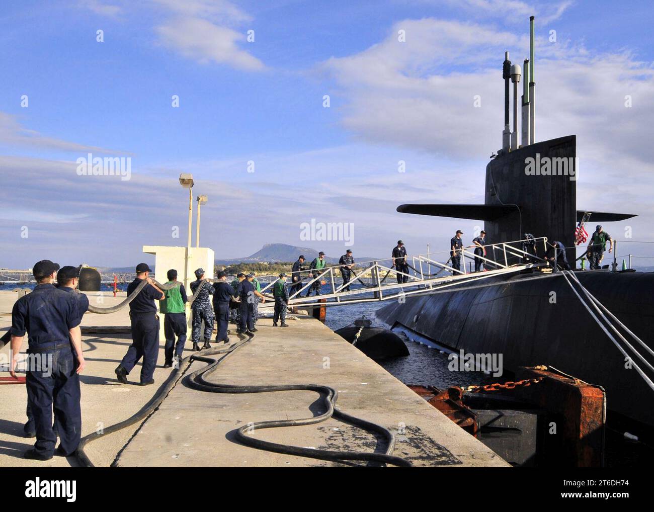 USS Florida (SSGN-728)-Souda Bay jetty Stock Photo - Alamy