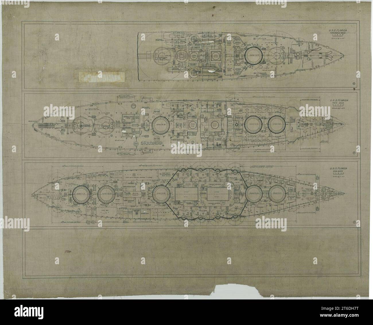 USS Florida (BB-30)- Booklet of General Plans - Forecastle Deck - Main ...