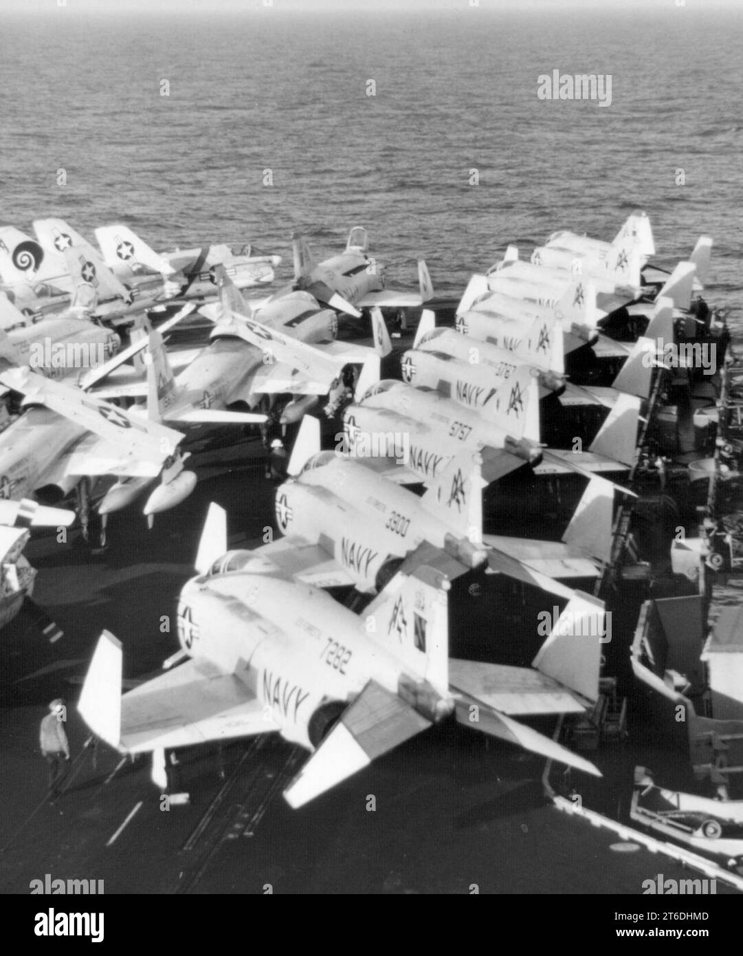 USS Forrestal (CVA-59) flight deck 1974 Stock Photo - Alamy