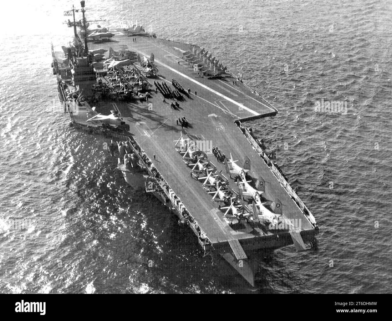 USS Forrestal (CVA-59) at sea in 1957 (709972 Stock Photo - Alamy