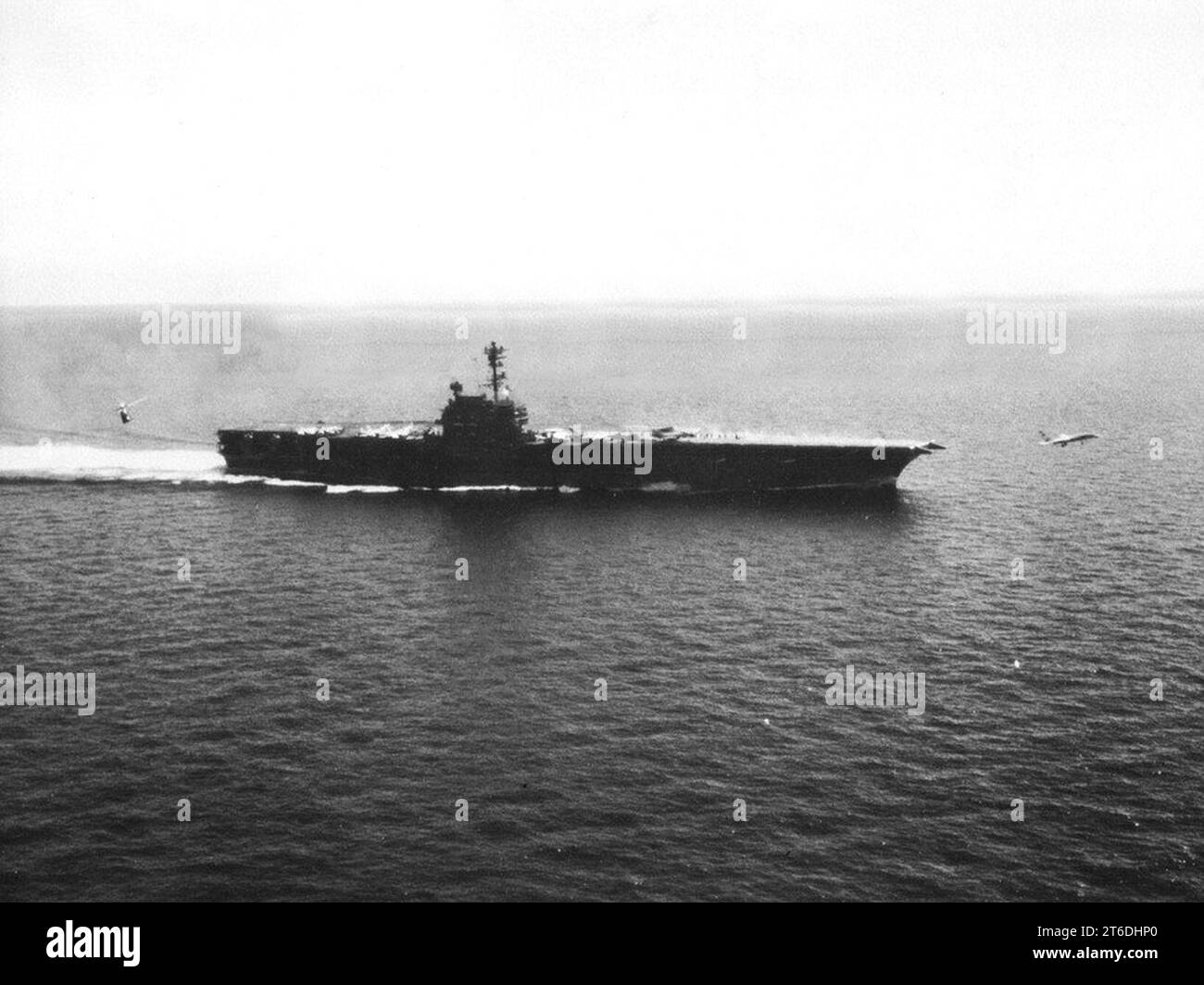 USS Forrestal (CVA-59) launches RA-5C of RVAH-11 in 1967 Stock Photo ...