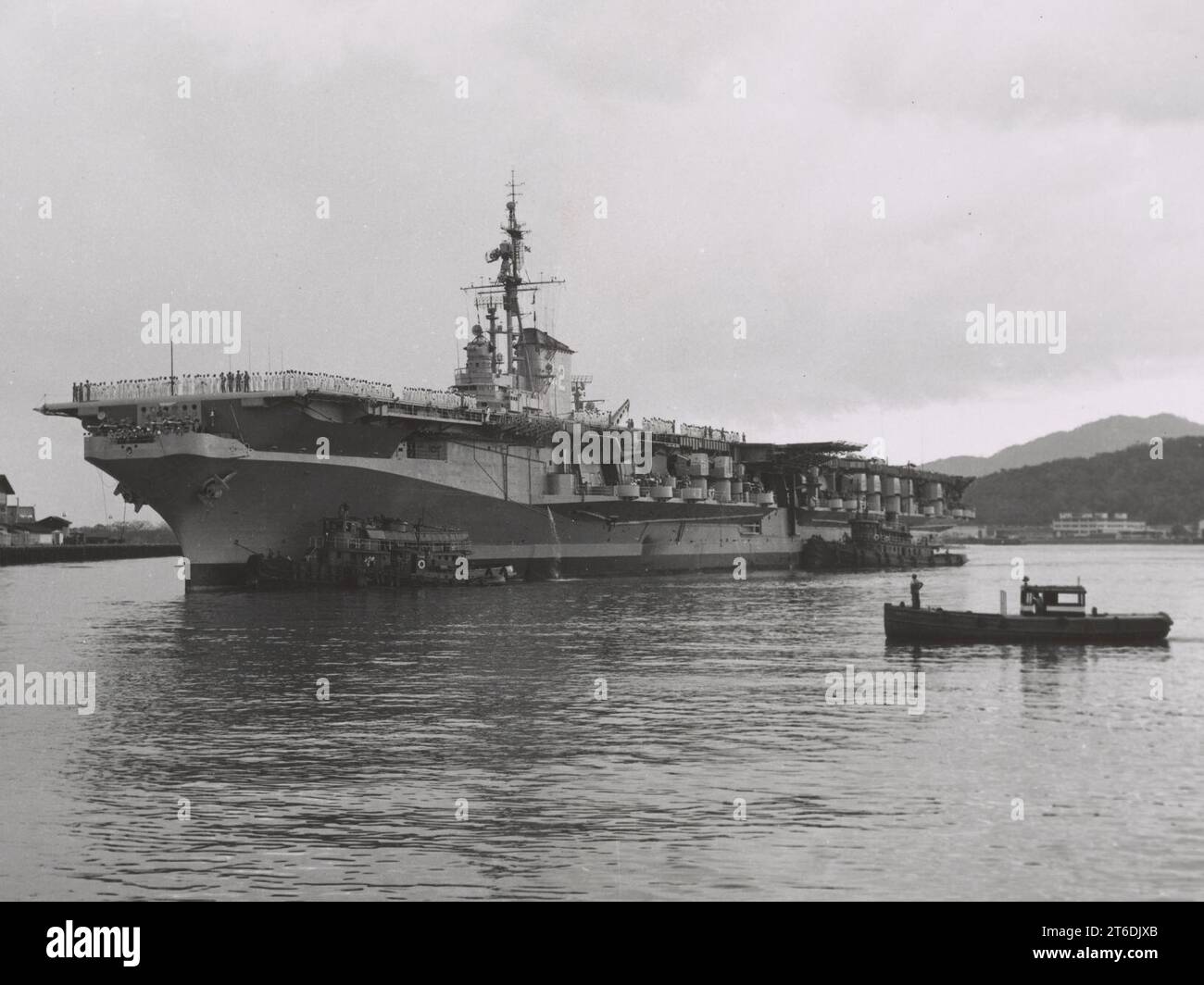 USS Franklin D. Roosevelt (CV-42) - Panama Canal Zone - Balboa Stock ...