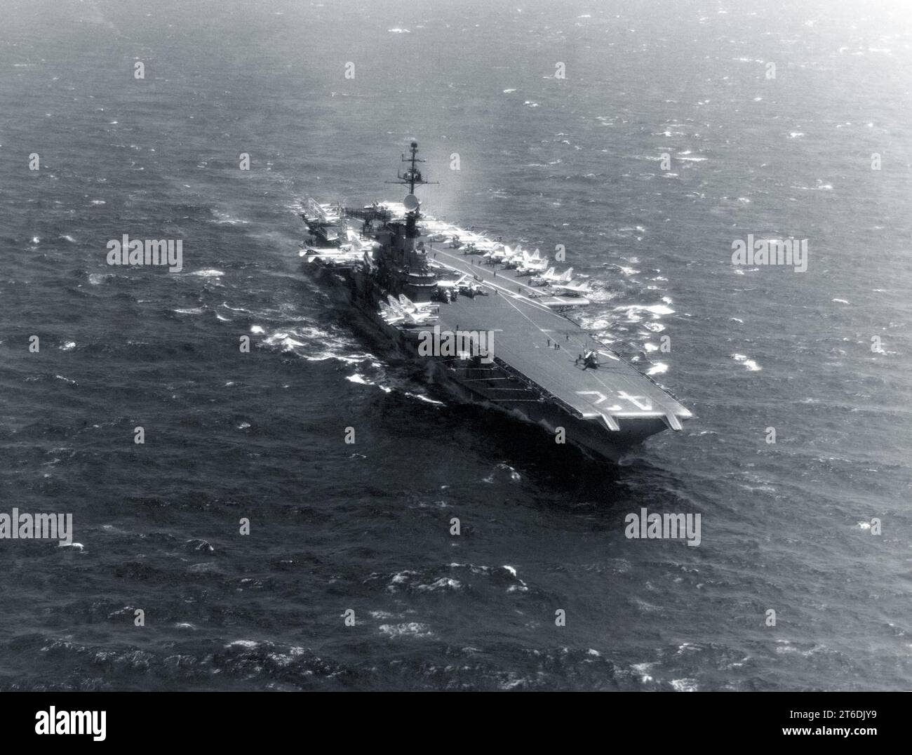 USS Franklin D. Roosevelt (CVA-42) underway in the Mediterranean Sea ...