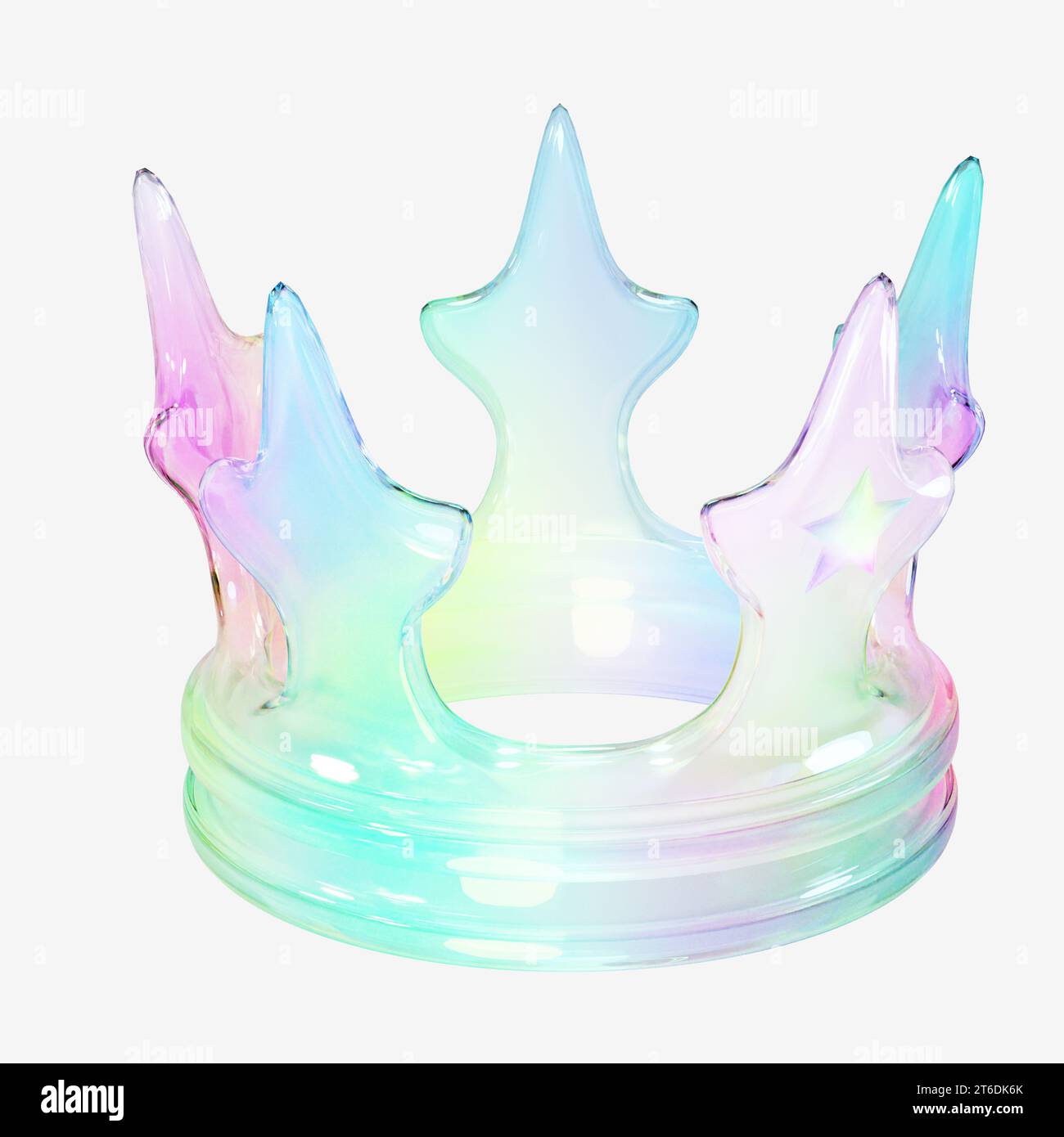 transparent crystal crown 3d object graphic Stock Photo - Alamy