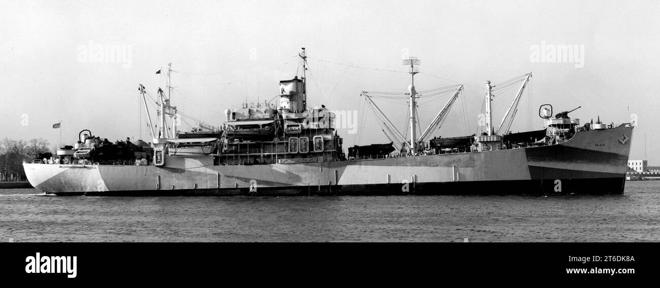 USS Fremont (APA-44) at Norfolk, Virginia (USA), on 13 February 1944 ...