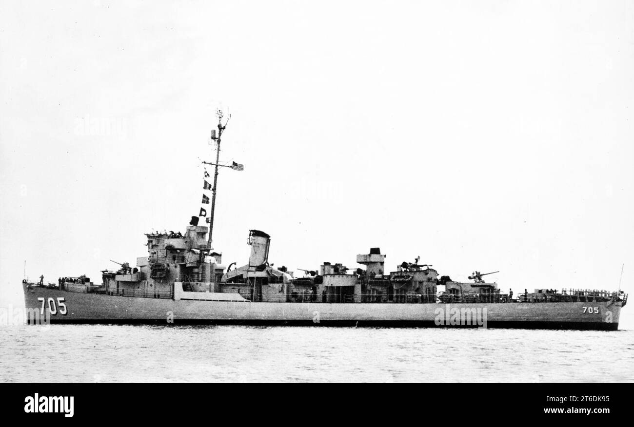 USS Frybarger (DE-705), circa the early 1950s Stock Photo - Alamy
