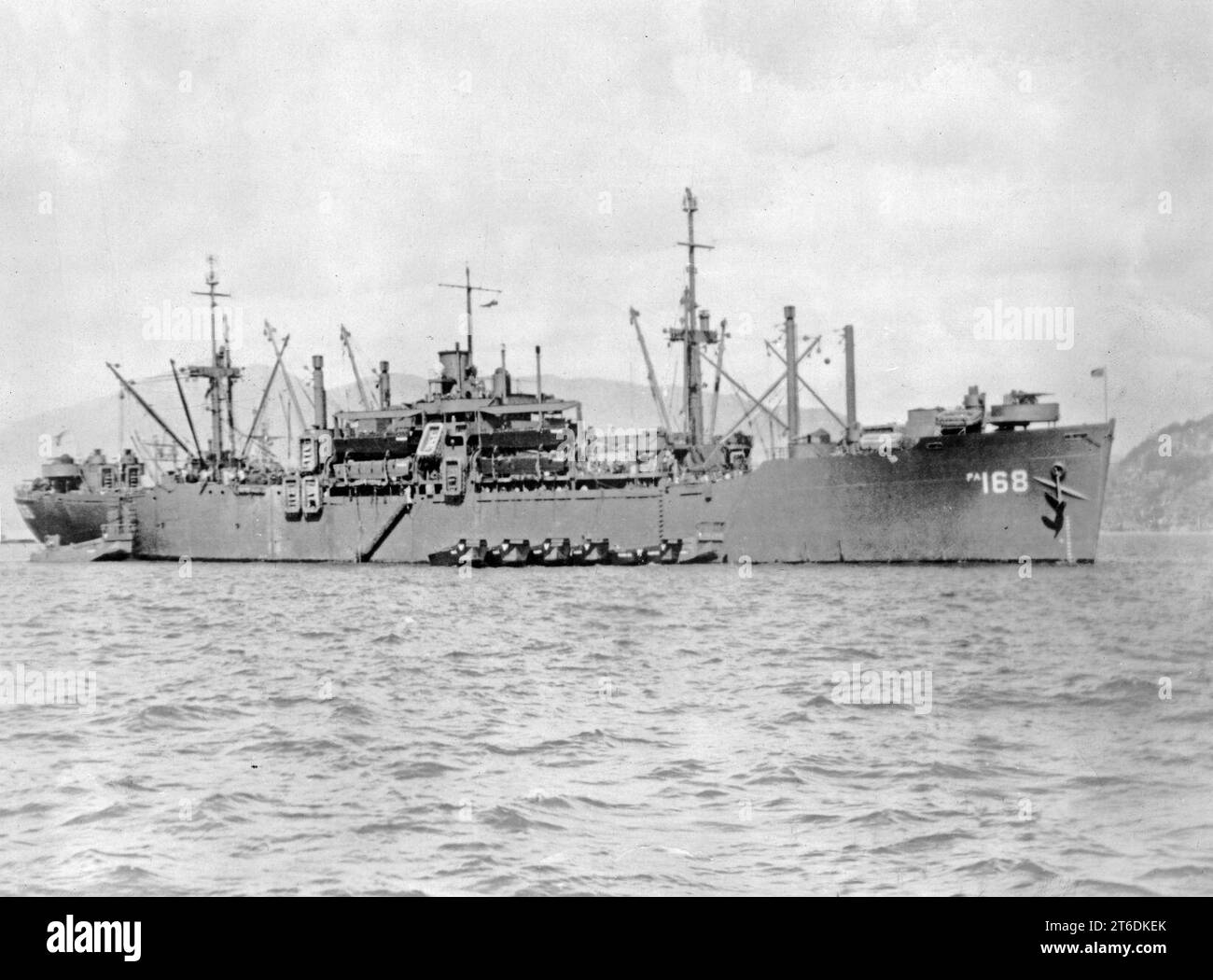 USS Gage (APA-168) at Kure, Japan, circa in 1945 (2017.14.01 Stock ...