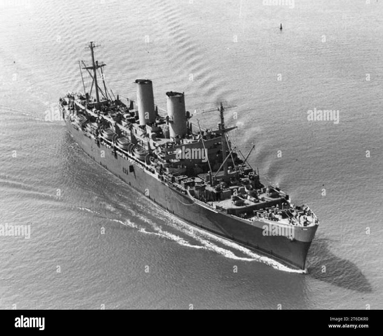 USS General M. C. Meigs (AP-116) underway in Hampton Roads, Virginia ...