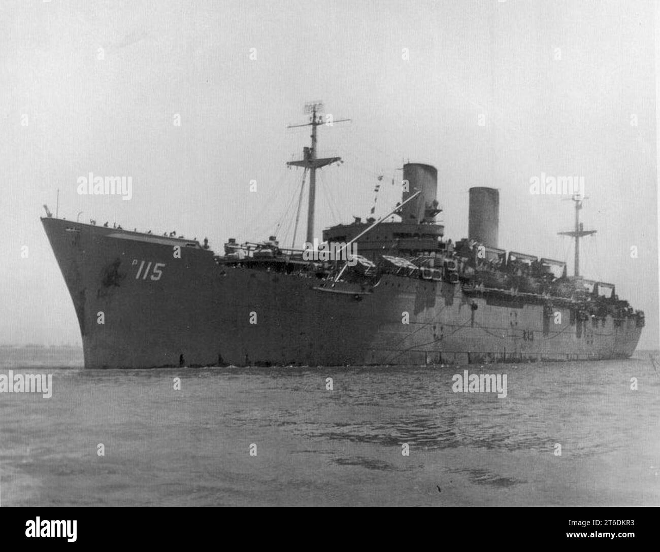USS General George M. Randall (AP-115) underway, in 1945 Stock Photo ...