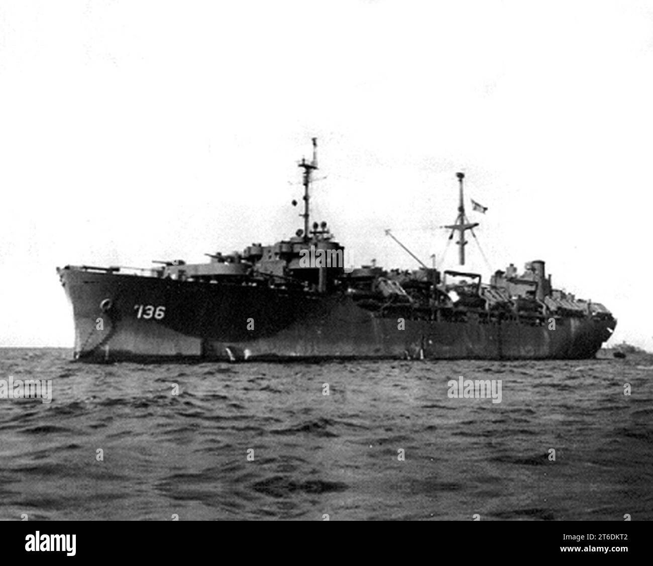 USS General H. L. Scott (AP-136) at anchor, circa in 1945 Stock Photo ...
