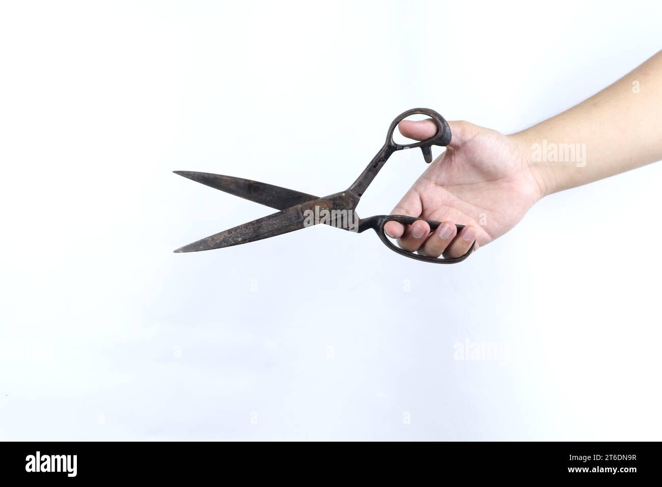 hand holding scissors Stock Photo - Alamy