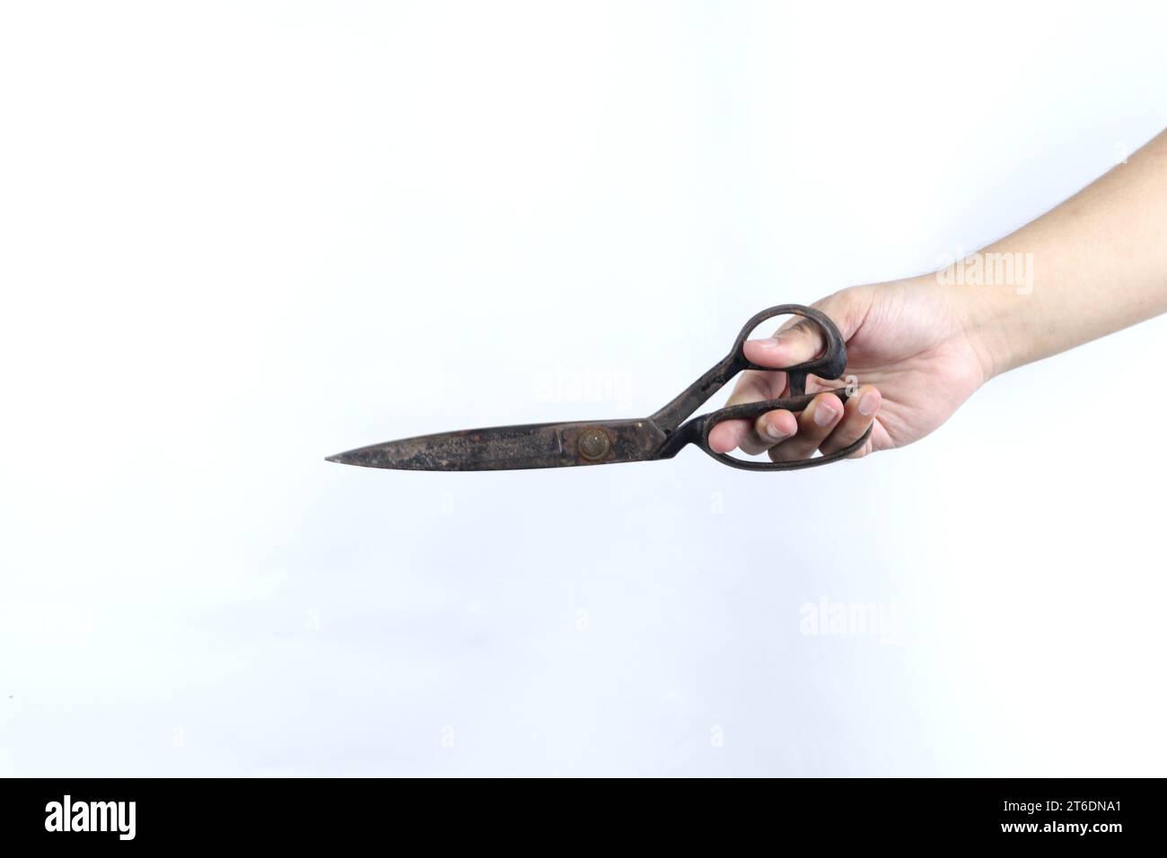 hand holding scissors Stock Photo - Alamy