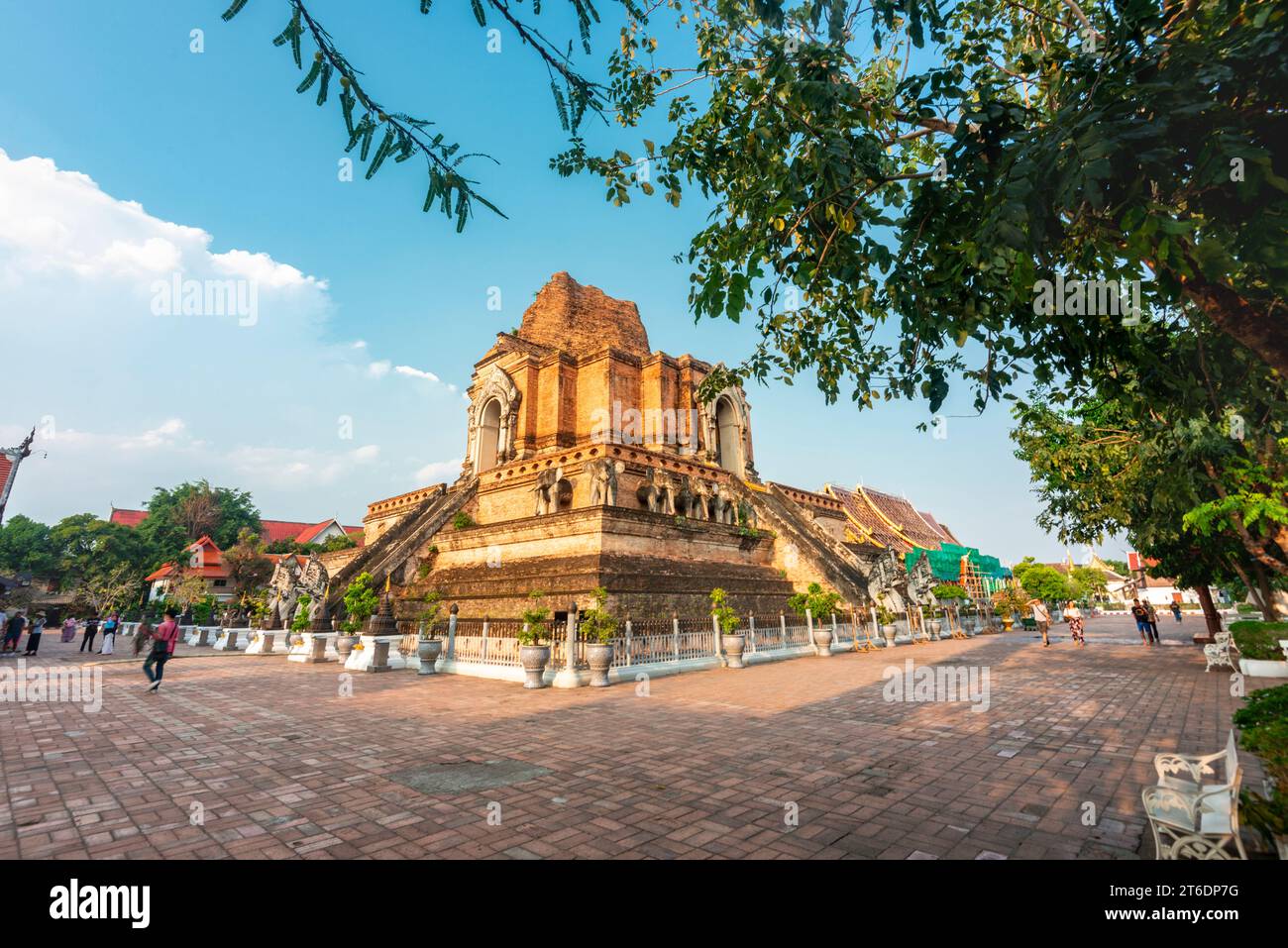 Main central,14th Century chedi of the extensive temple complex ...