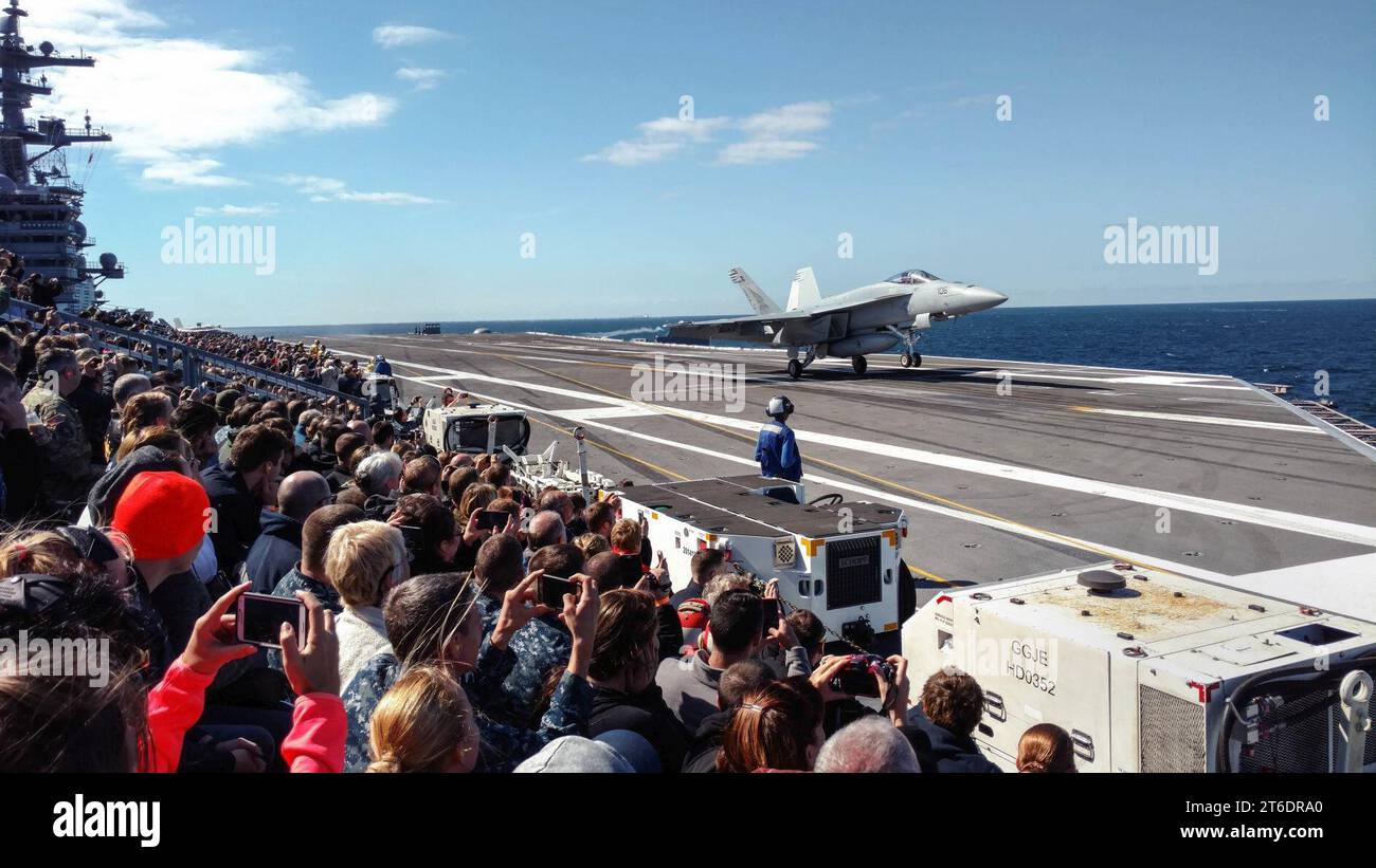 USS George H.W. Bush Friends and Family Day Cruise 161015 Stock Photo ...