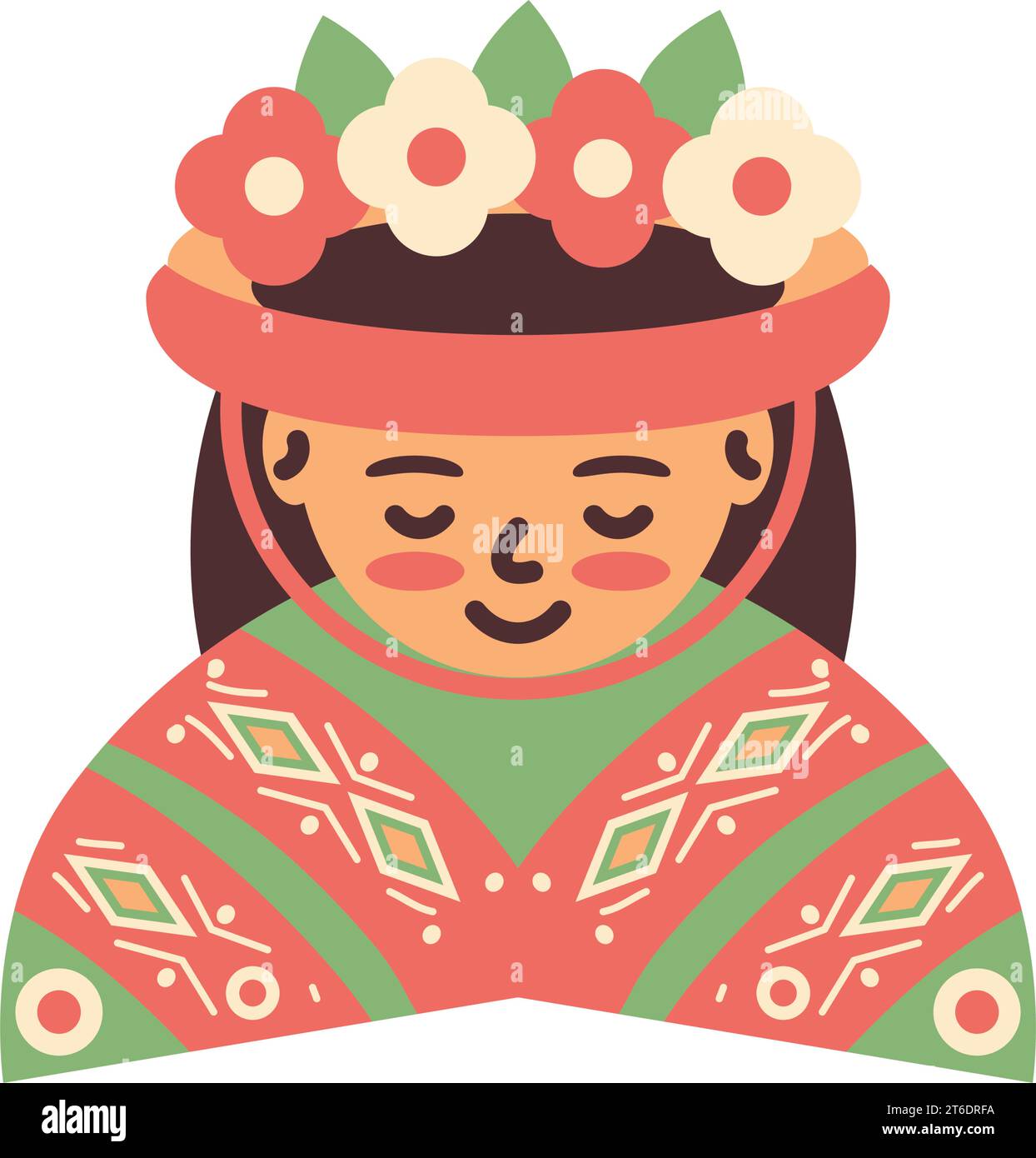 Indigenous women peru Stock Vector Images - Alamy