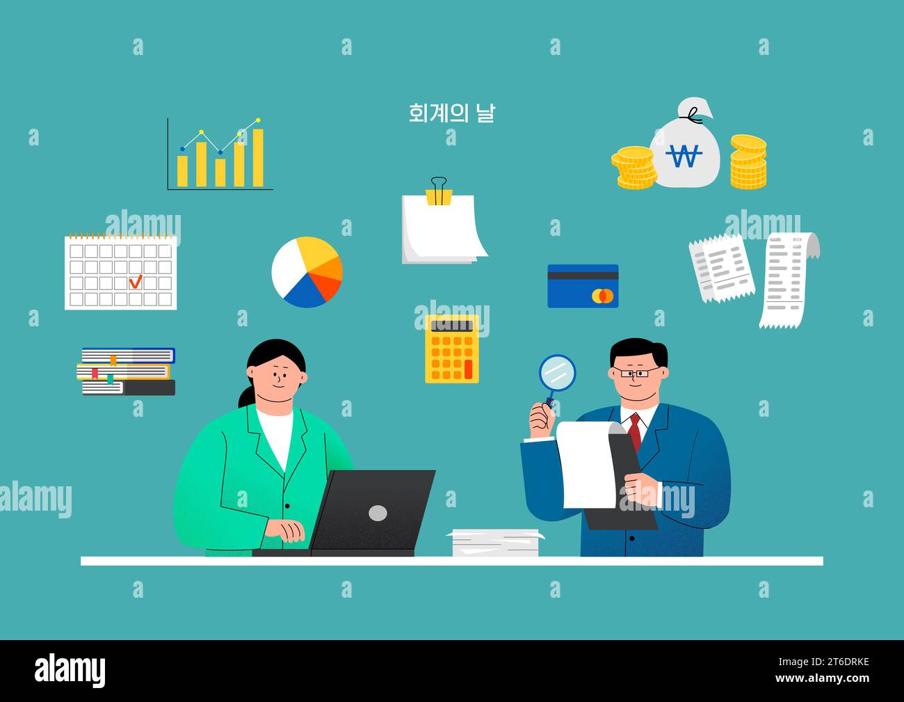 Accounting vector illustration hi-res stock photography and images - Alamy